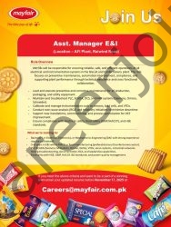 Mayfair Pakistan Jobs Assistant Manager E&I