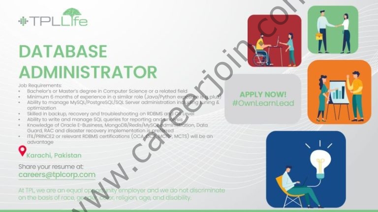 TPL Life Jobs Database Administrator