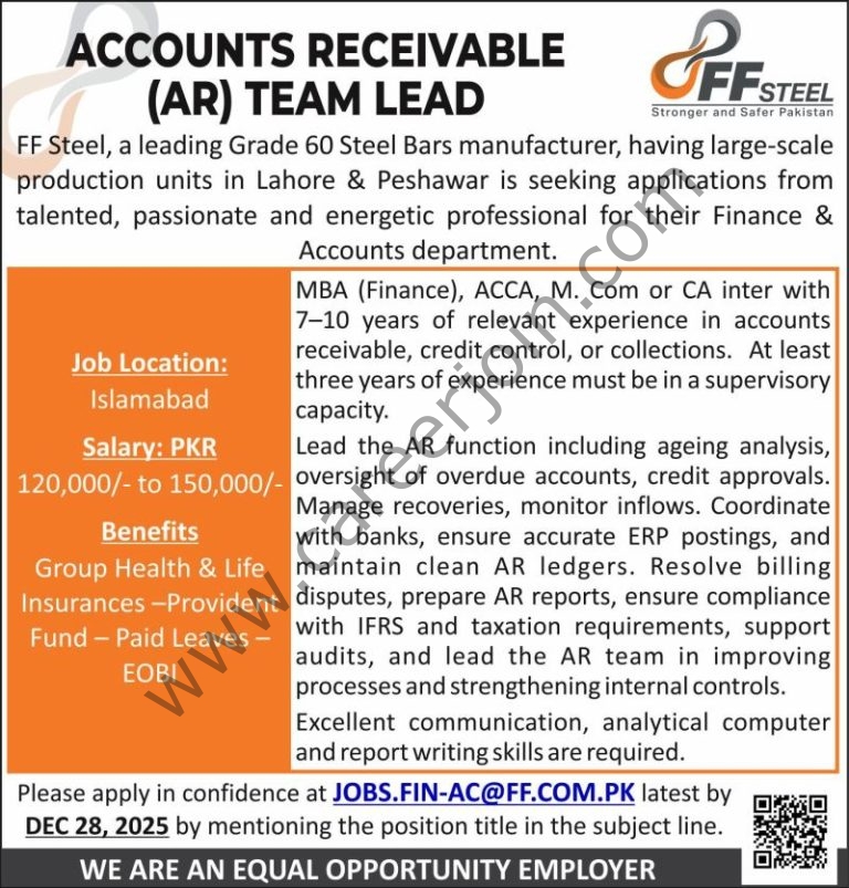 FF Steel Jobs December 2025