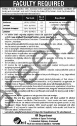 Institute of Space Technology IST Jobs December 2025