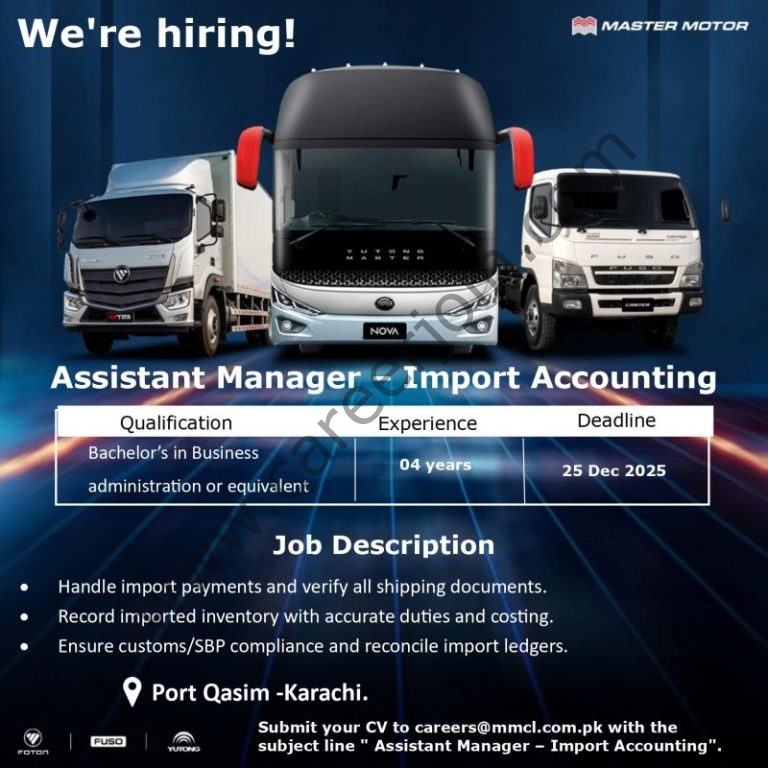 Master Motor Jobs December 2025