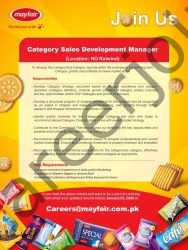 Mayfair Pakistan Jobs Category Sales Development Manager