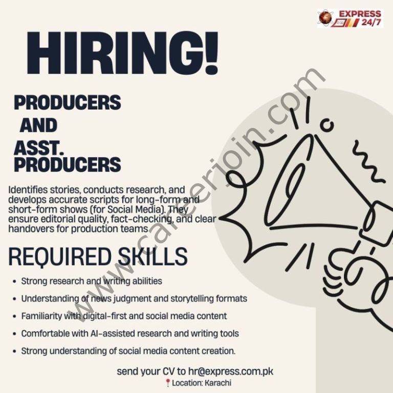 Express Media Group Jobs Producers & Assistant Producers