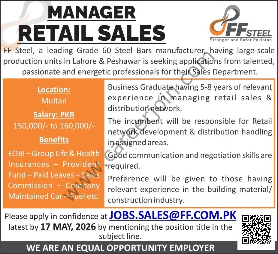 FF Steel Jobs May 2026