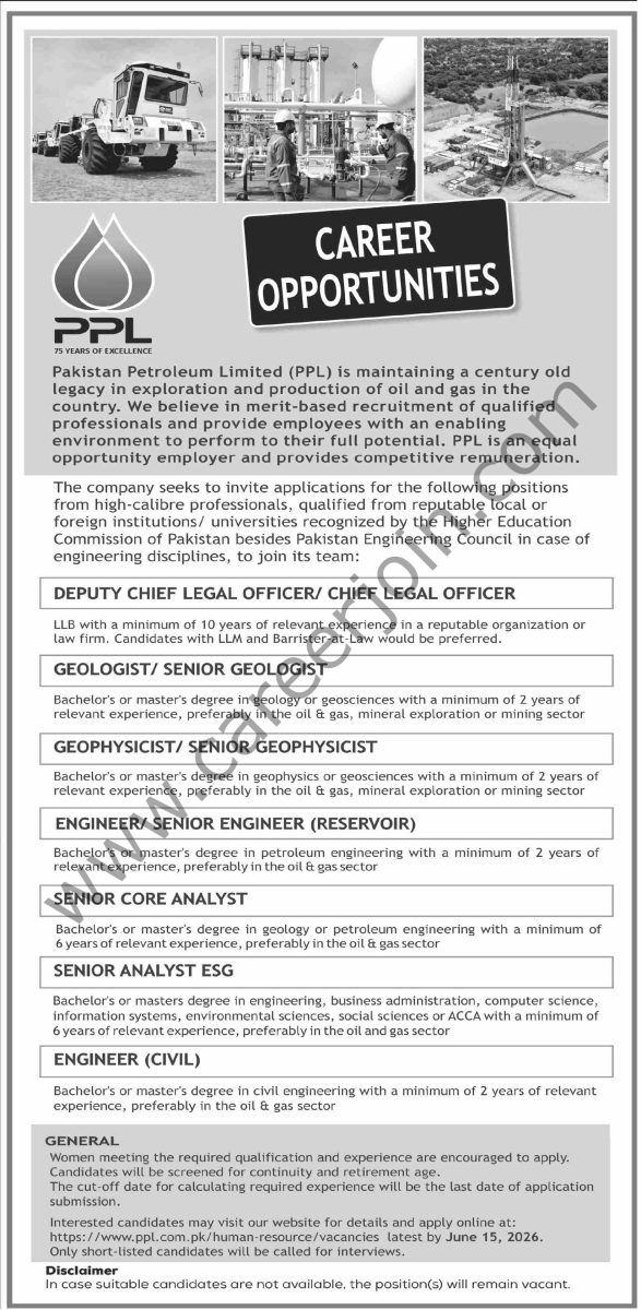 Pakistan Petroleum Ltd PPL Jobs May 2026
