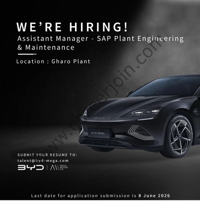 BYD Pakistan Jobs June 2026