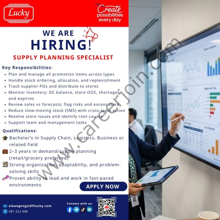 DFI Lucky Private Limited Jobs Supply Planning Specialist