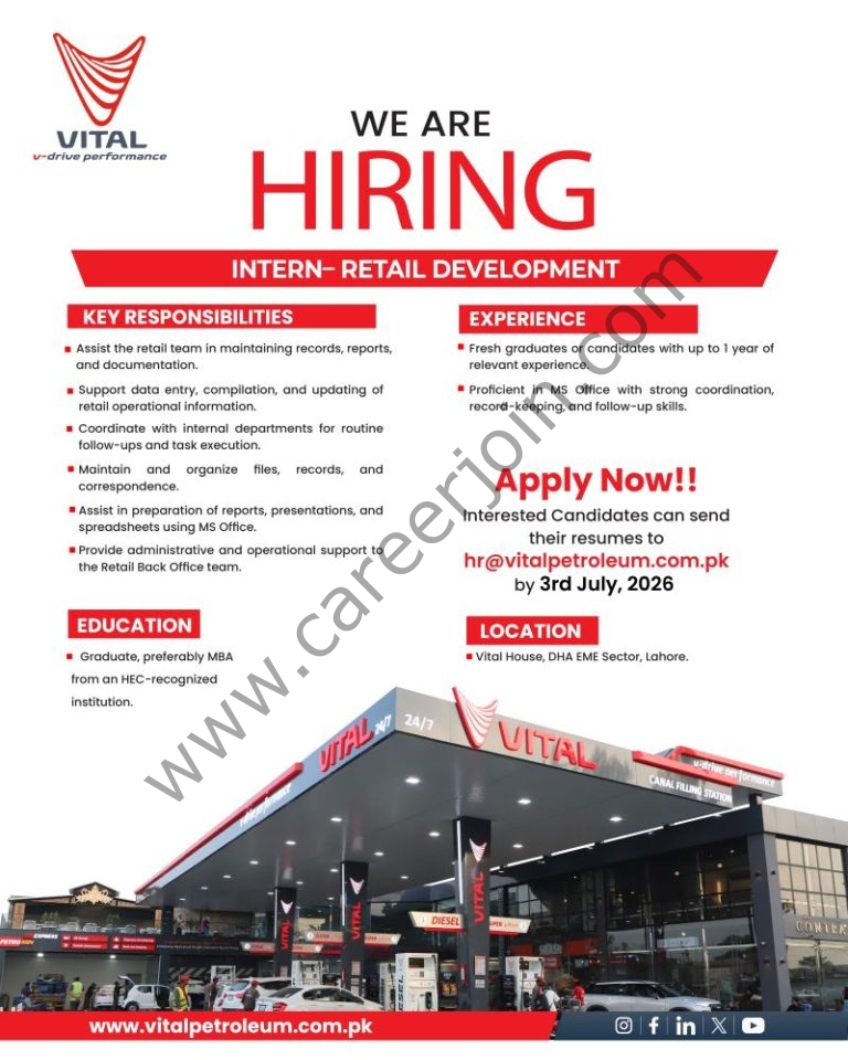 Vital Petroleum Jobs Intern Retail Development